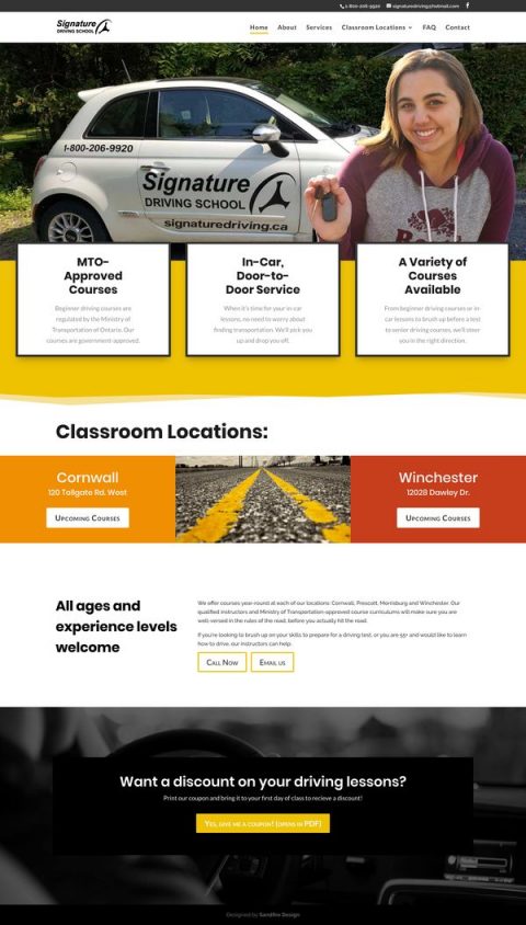 Signature Driving School - Sandfire Design
